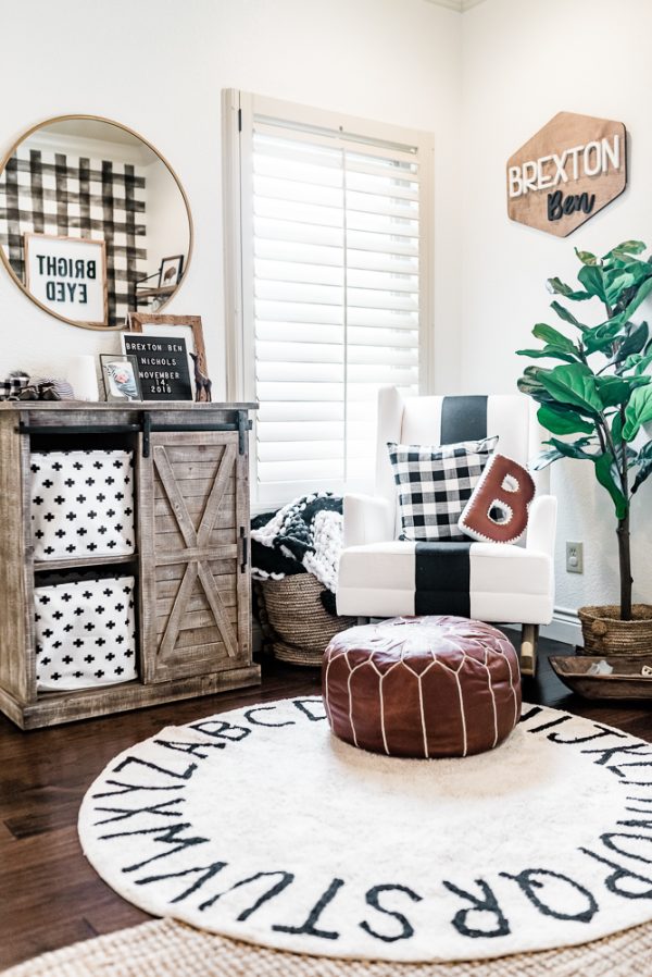 Brexton’s Black and White Boho Farmhouse Nursery - Ashlee Nichols